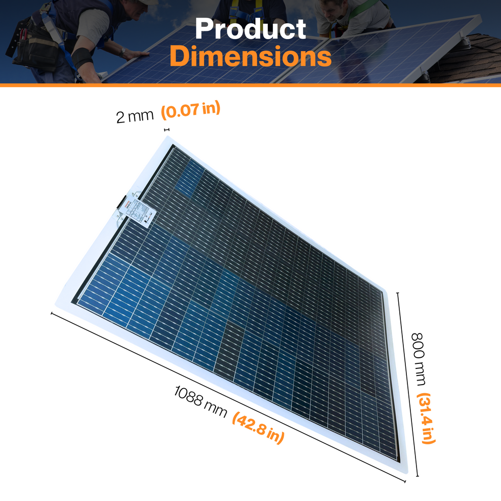 Maple Leaf 150W CPC Semi-flexible Solar Panel- Bendable Lightweight Wi – MapleLeafPowerSystems