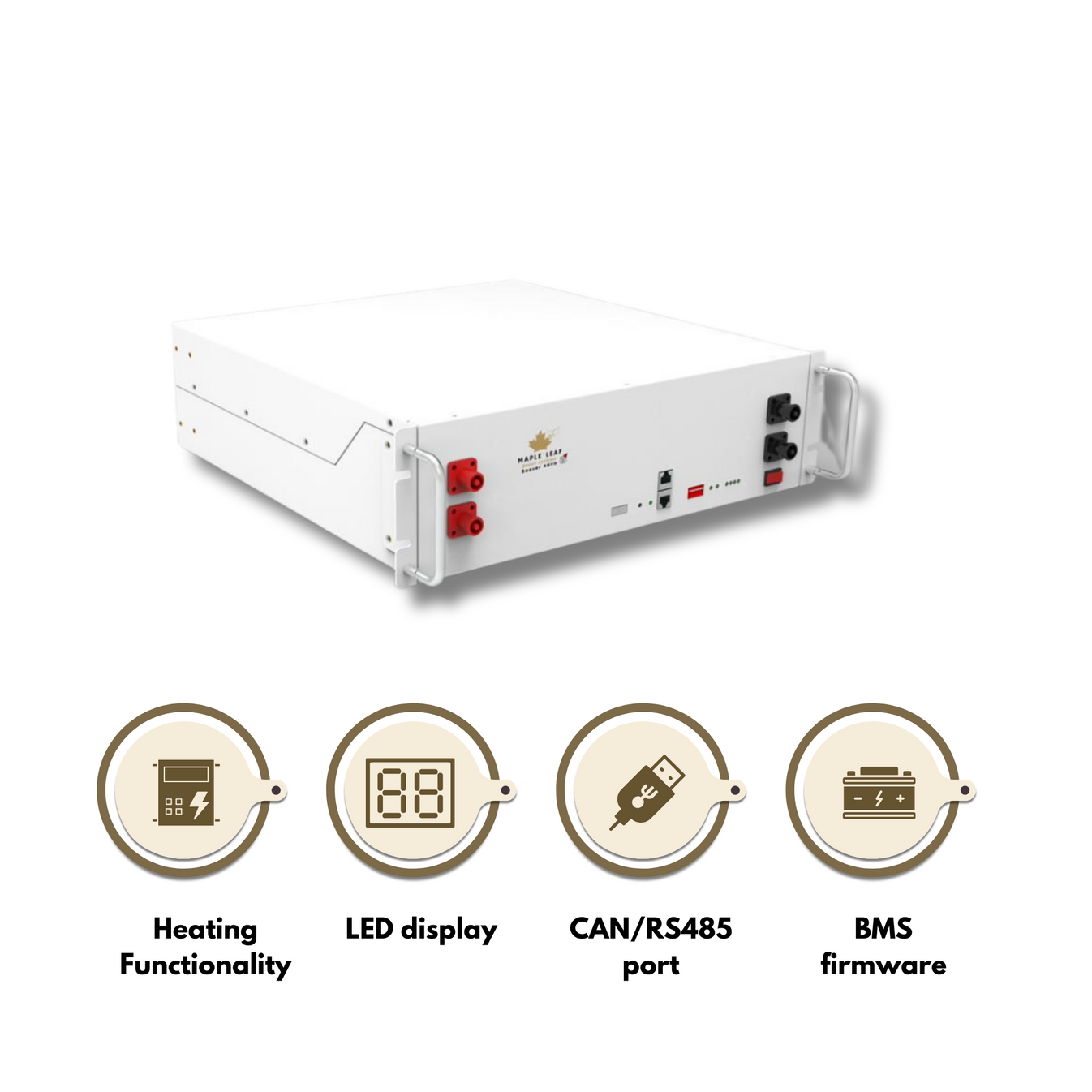 Maple leaf 48v 100Ah Server Rack Beaver With Heating | Deep Cycle Lith – MapleLeafPowerSystems