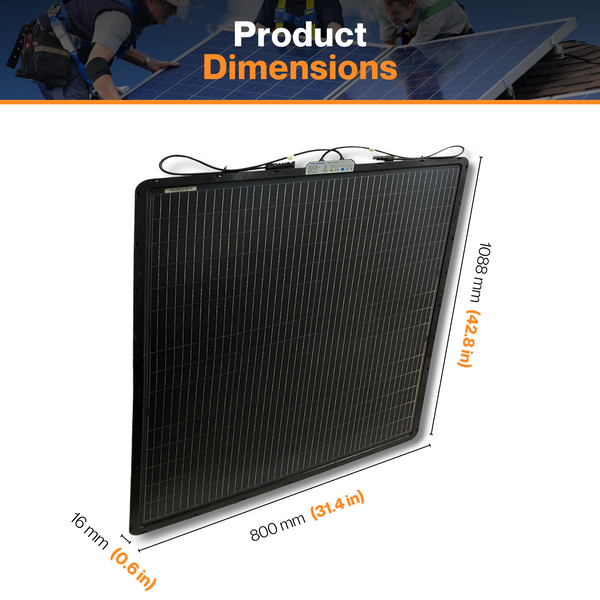 Maple Leaf 150W Balcony Semi-flexible Solar Panel - Bendable Lightweig – MapleLeafPowerSystems