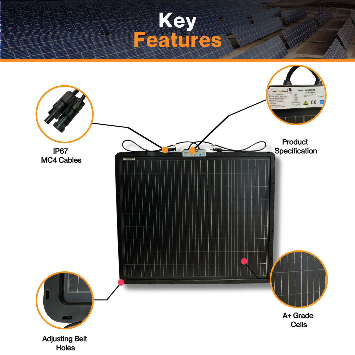 Maple Leaf 100W Balcony Semi-flexible Solar Panel - Bendable Lightweig – MapleLeafPowerSystems