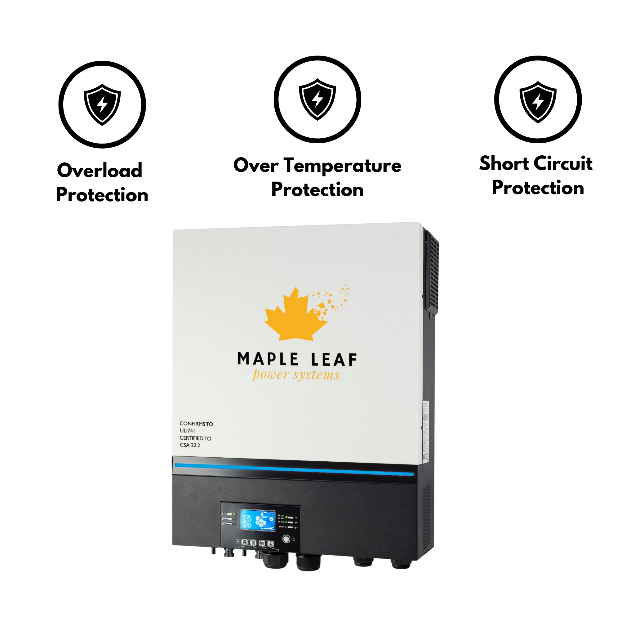 Maple Leaf 6500EX-48 Off Grid Solar Inverter - 500 VOC - 48v 110vac ...