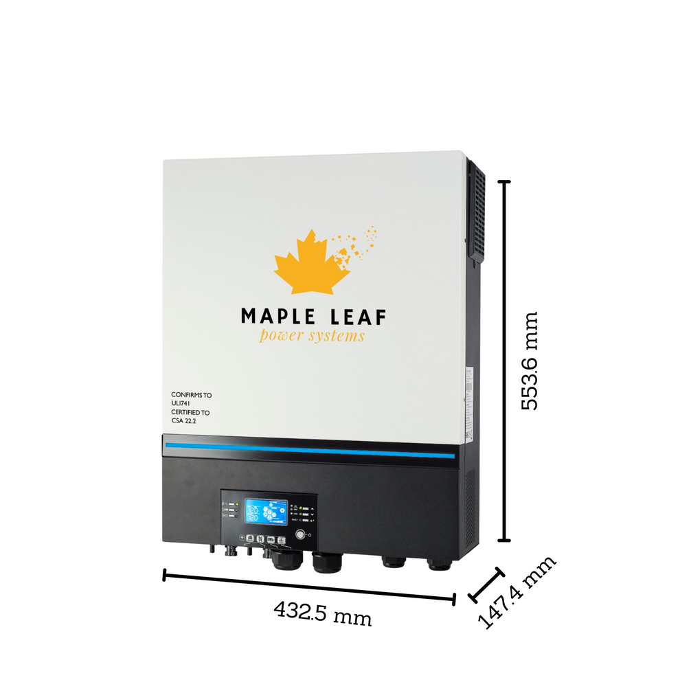 Maple Leaf 6500EX-48 Off Grid Solar Inverter - 500 VOC - 48v 110vac | – MapleLeafPowerSystems