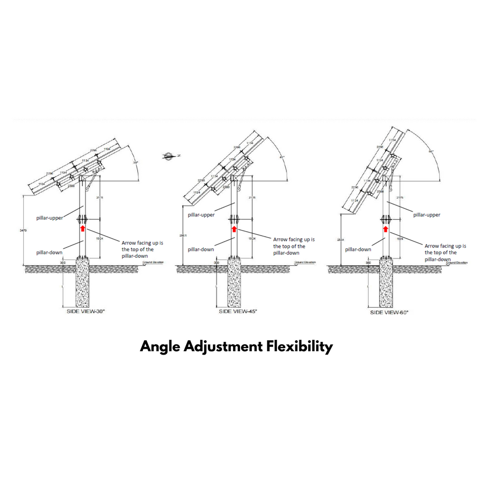 Maple Leaf North Pole Mount [Pole Mount System for 8 Solar Panels]- 14 ...